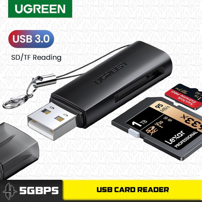 Jual UGREEN 60722 USB MEMORY CARD READER USB 3.0 KARTU PEMBACA TF MICRO ...