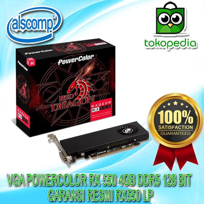 Jual VGA POWERCOLOR RX 550 4GB DDR5 128 BIT GARANSI RESMI RX550 LP ...