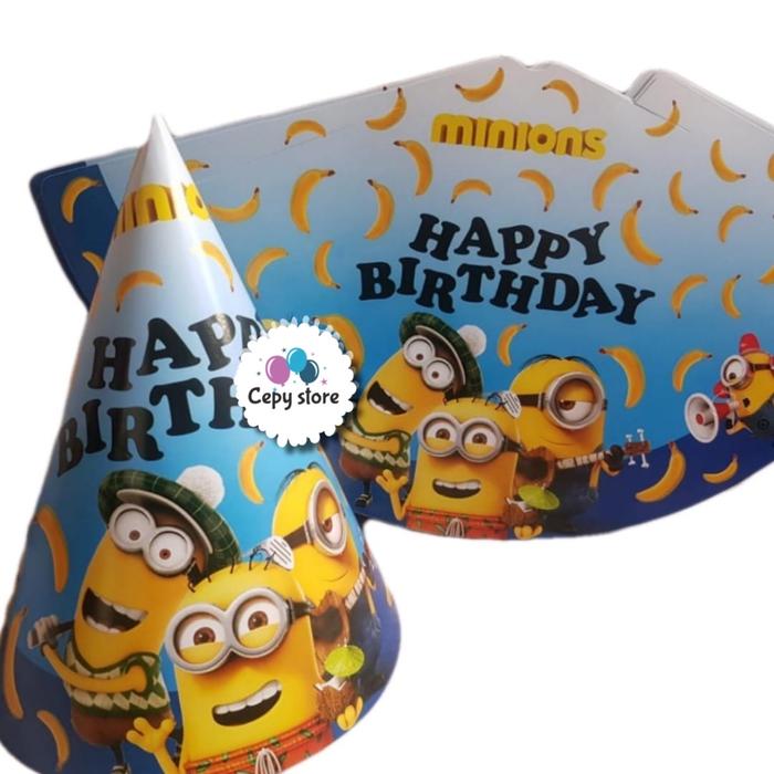 Jual Topi Ulang Tahun Kerucut / Topi Pesta Karakter Minion - Jakarta ...