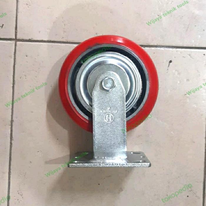 Jual roda pu hd 5 inch mati / rigid roda pu heavy duty korea - Kota ...