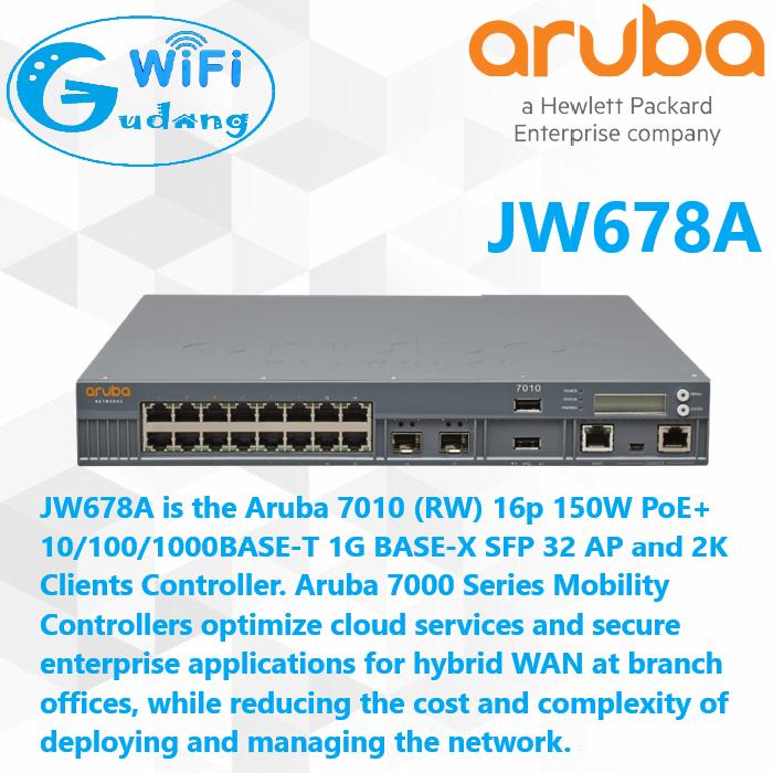 Jual JW678A HPE Aruba 7010 (RW) 16P 150W PoE+ 10/100/1000BASE-T ...