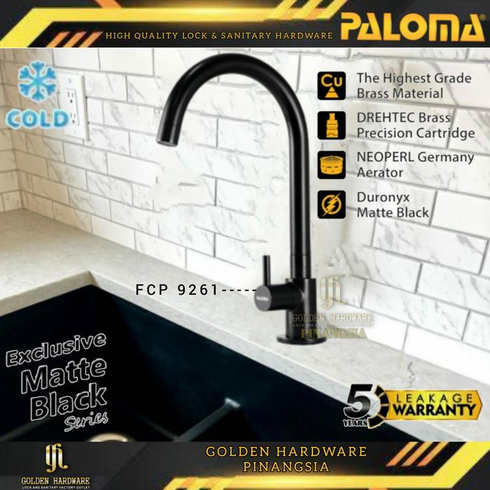 Jual PALOMA FCP 9261 KERAN CUCI PIRING SINK ANGSA DAPUR KRAN AIR BLACK ...