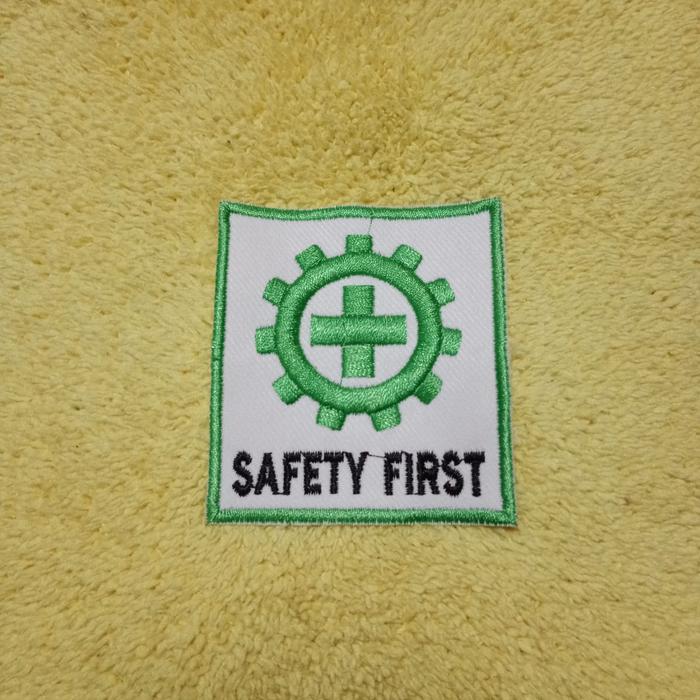 Jual Bordir Logo Safety First / Bedge K3 / Bendera Merah Putih ...