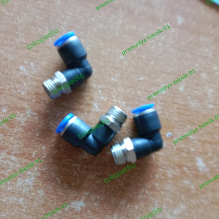 Jual fitting nepel angin pneumatic elbow selang 8 drat 1/8 inch (PL 08.01) - Kota Tangerang ...