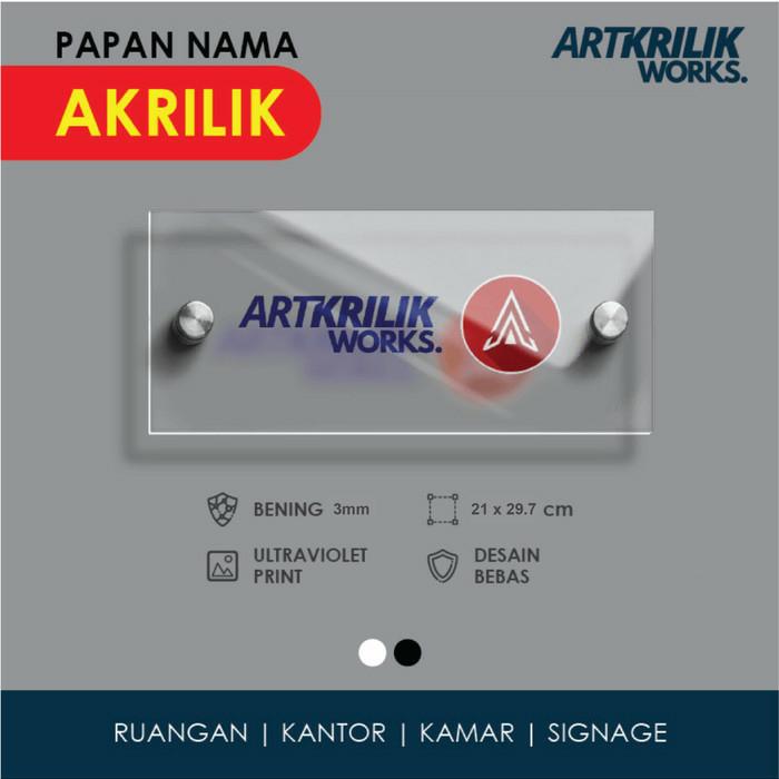 Jual PAPAN NAMA RUANG AKRILIK | LOGO PERUSAHAAN PRINT UV CUSTOM 3mm ...