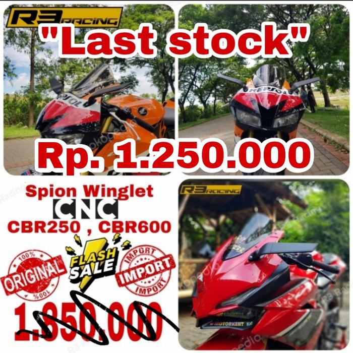 Jual Spion Winglet CBR600RR, CBR 650F, CBR1000RR, Model Rizoma Stealth ...