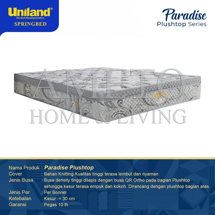 Jual Kasur Spring bed Uniland Plush Top 160x200 Grey - Kota Depok ...