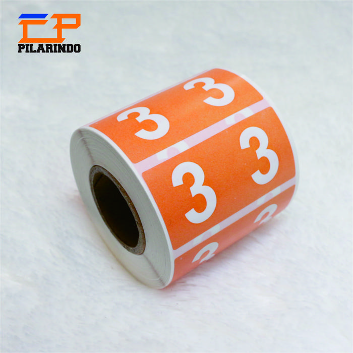 Jual Stiker Angka Rekam Medis / Label Angka 0-9 ISI -+1000 pcs - Orange ...