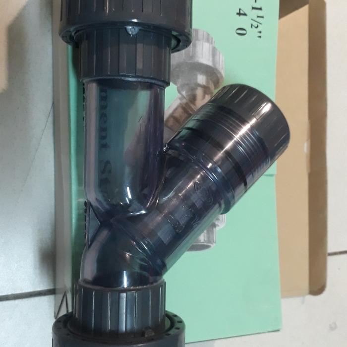 Jual y strainer pvc / y strainer pvc bening 1 1/2" inch - Jakarta Barat ...