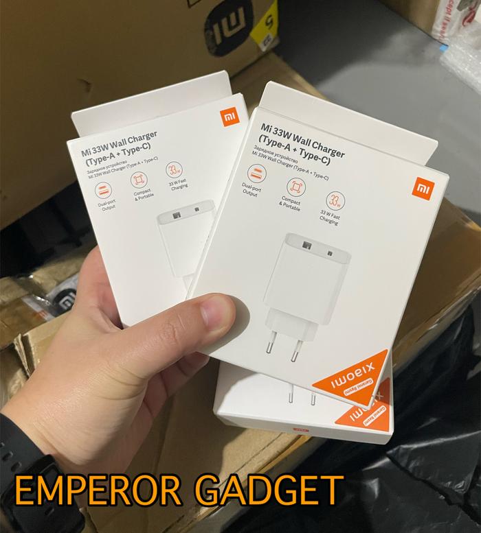 Jual Xiaomi Mi 33W Wall Charger Type-A + Type-C Original Resmi - Kota ...
