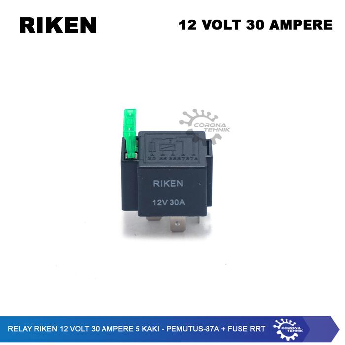 Jual Relay Riken 12 Volt 30 Ampere 5 Kaki - Pemutus-87a + Fuse RRT ...