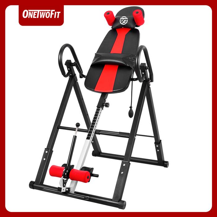 Jual OneTwoFit Heavy Duty Folding Inversion Table Therapy Stretching ...