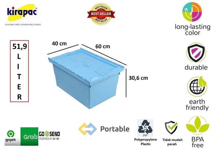 Jual Kirapac Container Industrial 7715 VIP - Kontainer Plastik 50 Liter ...