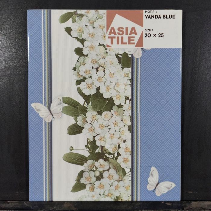 Jual Keramik Dinding Asia Tile Vanda Series 20x25 cm Kw 1 - Blue - Kab ...