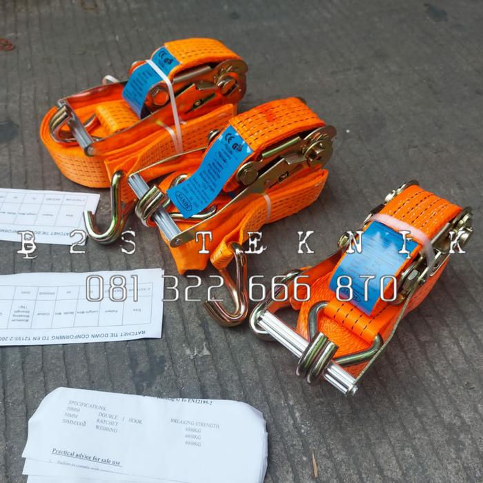 Jual Trackbelt Rachet Tie down 2 inch 10 Meter Wabbing Lashing Belt 4 ...