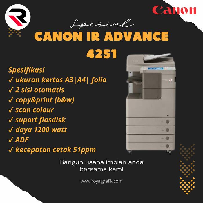 Jual mesin fotocopy canon ir advance 4251 - Kab. Banyuwangi - Royal ...