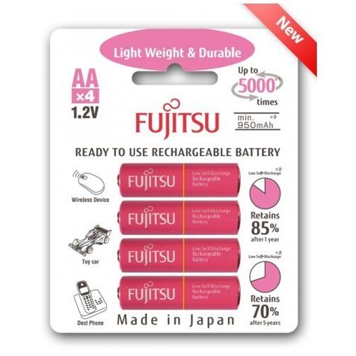 Promo Fujitsu Battery Pink AA 950mah up to 1000 mAh 4Bp Rechargeable ...