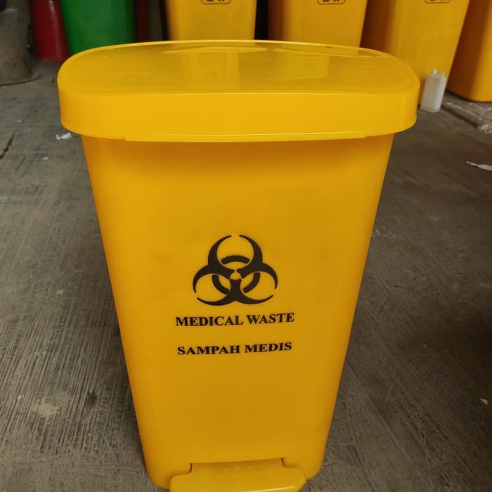 Jual Tempat sampah plastik biohazard /medis , model injak 50L - Kota ...