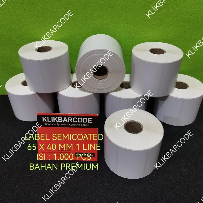 Jual STIKER LABEL Semicoated BARCODE 65 X 40 MM 1000Pc STICKER ETIKET ...