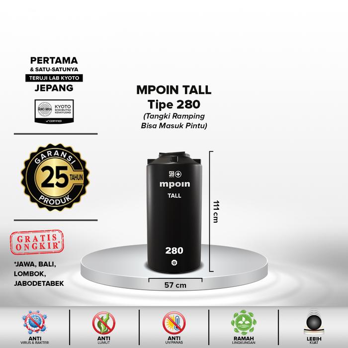 Jual Tangki Air MPOIN PLUS 280 Tall Toren Tandon 280T - Jakarta Pusat - Sumber Makmur Sejahtra ...