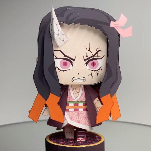 Jual Chibi Oni Nezuko Mode Demon Kimetsu No Yaiba Papercraft - Kab ...