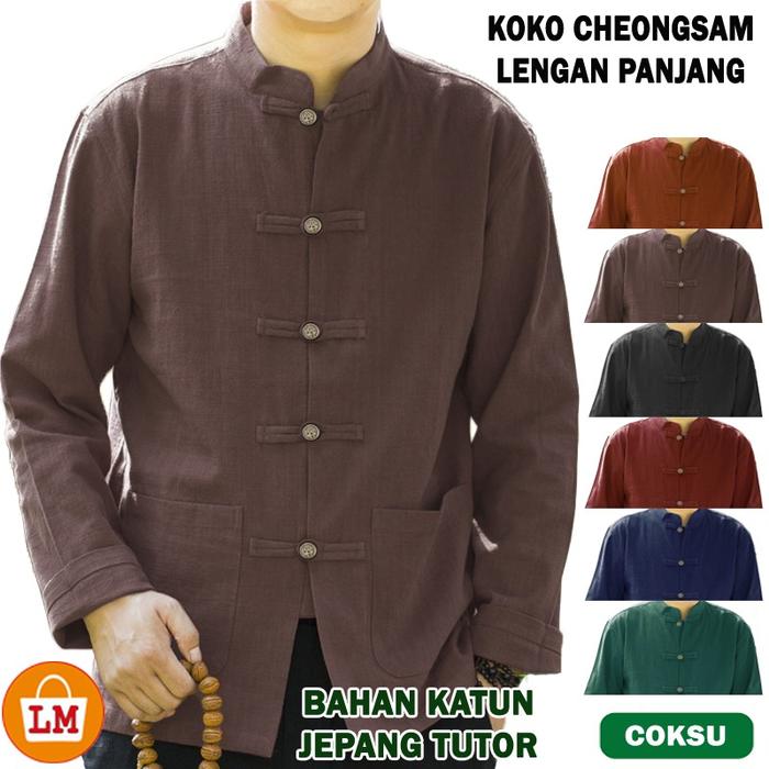 Jual Baju Koko Pria Muslim CHEONGSAM Ip Man Panjang M - XXXL / 17152 ...