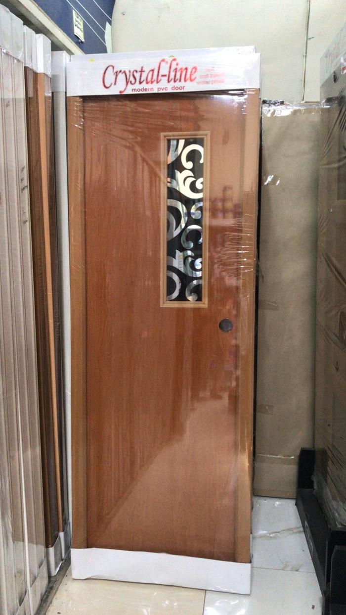 Jual PINTU PVC CRYSTAL LINE 70 X195CM KACA SAMPING PUTIH/ PINTU KAMAR ...