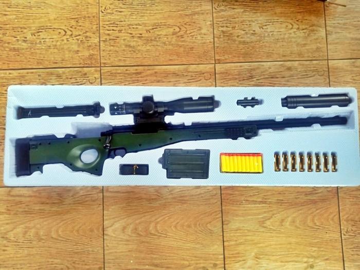 Jual L96 AWM Nerf Gun Spring Shell Eject Sniper Bolt Action - Kota ...