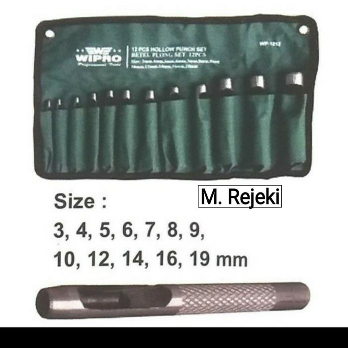 Jual Hollow Punch / Betel Plong Set 12 Pcs - Wipro WP1212 (Ori ...