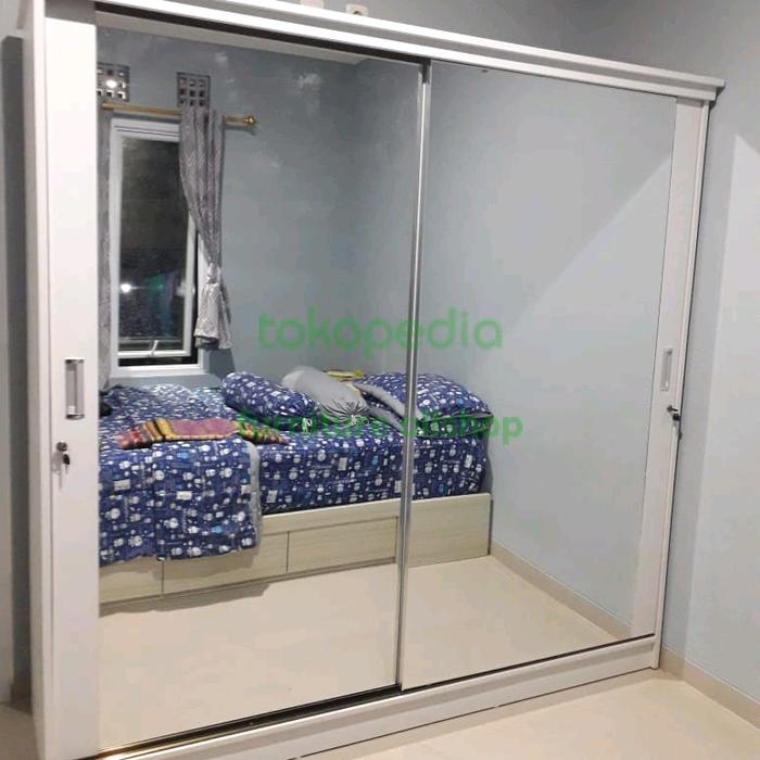 Jual lemari pakaian sliding 2 pintu/lemari sliding door SUPER JUMBO ...