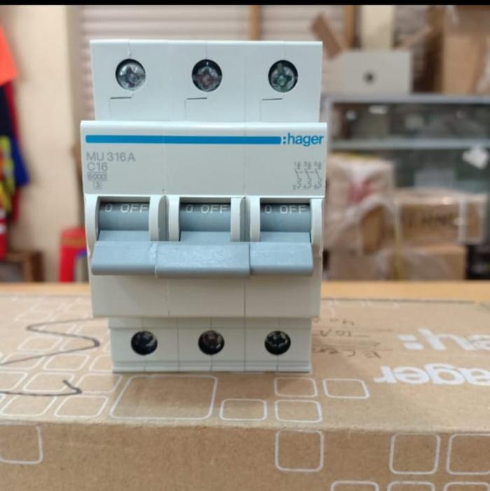 Jual MCB HAGER 3P 16A ORIGINAL 6kA - Jakarta Pusat - Elektrikal suplay ...