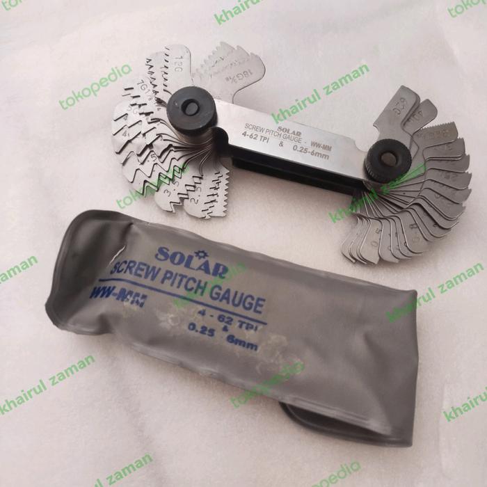 Jual Mall Drat Inchi dan Mili Screw Pitch Gauge Alat ukur Test Ulir ...