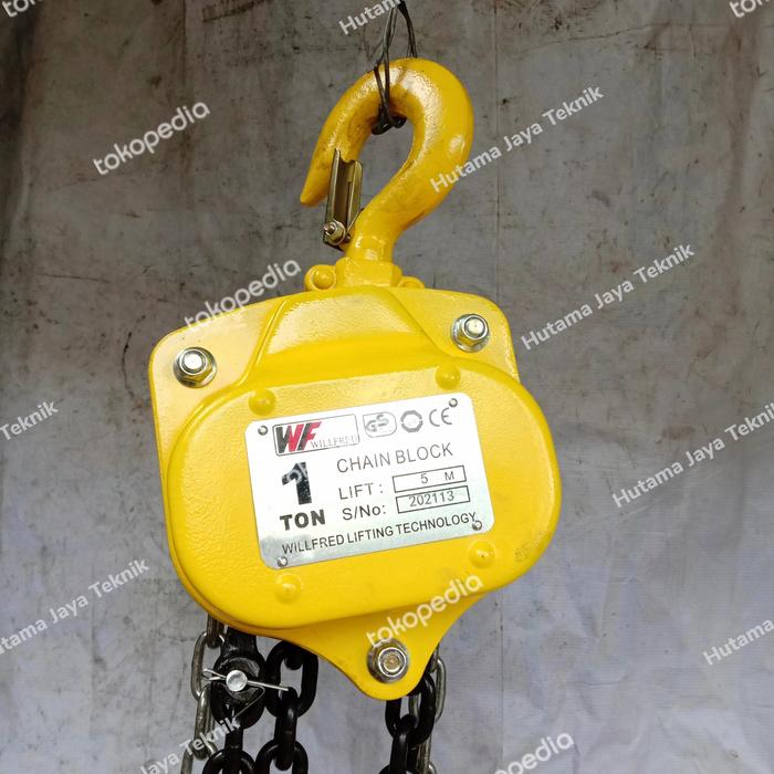 Jual Chain Block Katrol Takel Derek 1 Ton Rantai 5 Meter Willfred ...