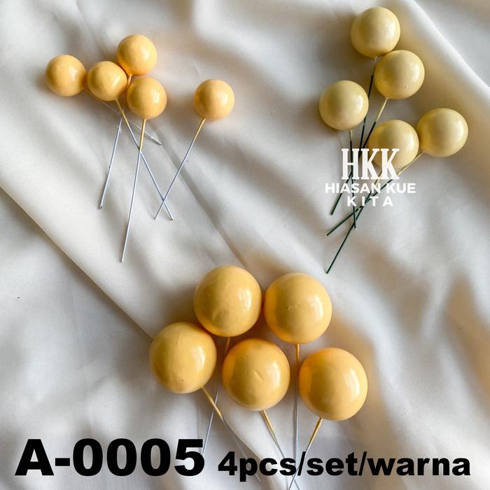 Jual Topper Cake Candy Colour Bola Warna isi 4 Birthday Cake Topper ...