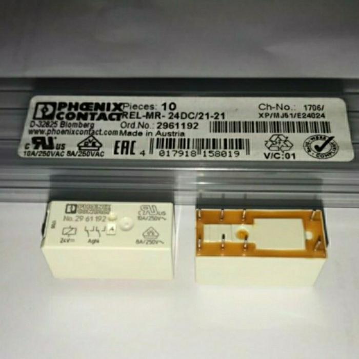 Jual RELAY PHOENIX 29 61 192 24VDC 2CO RELAY MODULE PHOENIX 2961192 ...