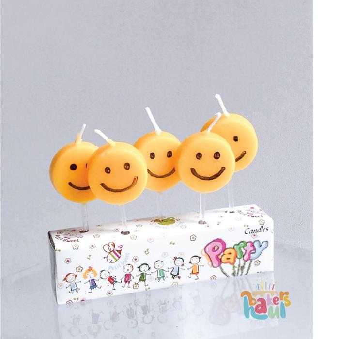 Jual Korean Smiley Smile Face Candle / Lilin Ulang Tahun Korea Emote ...
