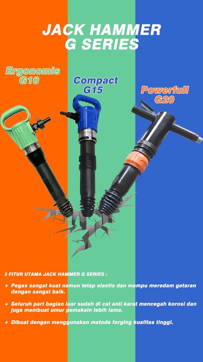 Jual MESIN BOR BOBOK ANGIN BETON JACK HAMMER PNEUMATIC PICK BREAKER G10 ...