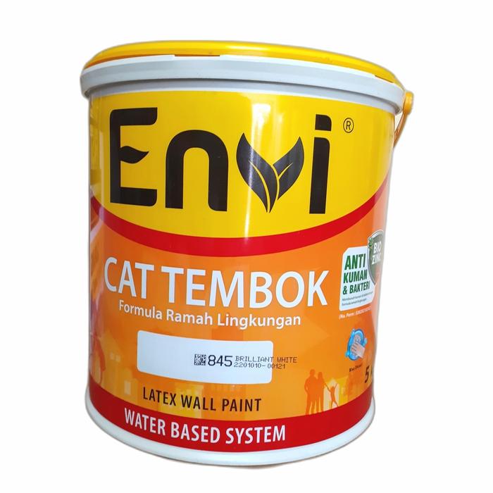 Jual Cat Tembok Envi 5 Kg / Cat Wangi warna briliant white /PUTIH ...