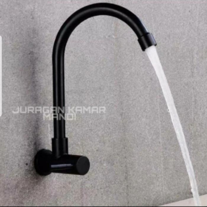 Jual KRAN DINDING ANGSA BLACK/KERAN DAPUR HITAM/KRAN SINK TEMBOK ...