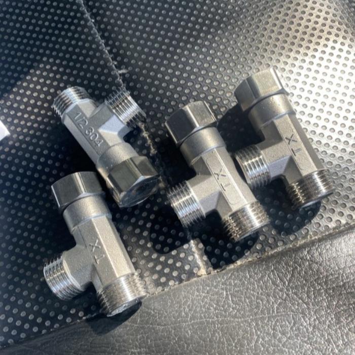 Jual Nepel T stainless chrome 304- nepel tee kran air T sambungan ...