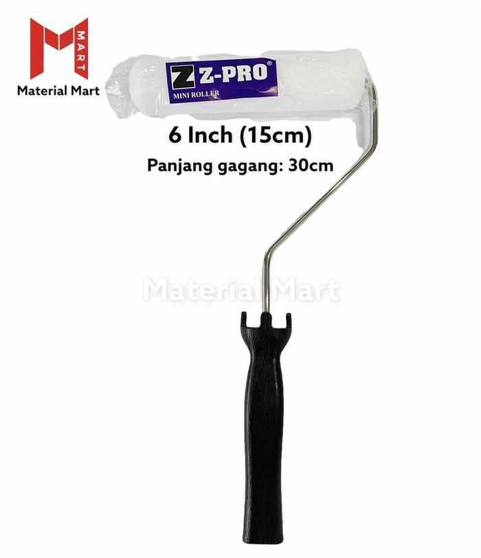 Jual Kuas Rol Zpro 6 Inch Foam | Kuas Roll Cat Minyak 6" Busa Gagang ...