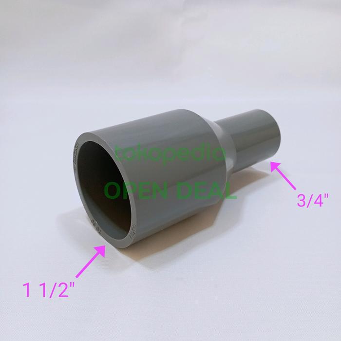 Jual Vlok Sok AW 1 1/2 x 3/4 RUCIKA /Plok Sok PVC/Reducer Sock 1 1/2x3 ...