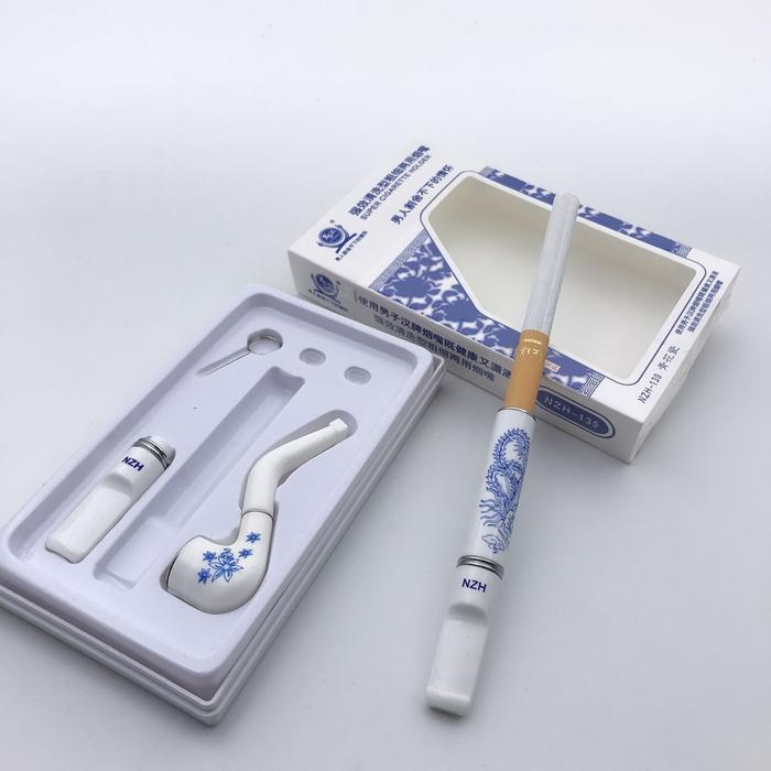 Jual filter rokok / pipa rokok bisa dicuci / pola porselen biru dan ...