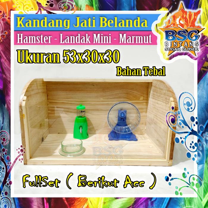 Jual Kandang Hewan Hamster Landak Mini Marmut Kura kura - Kayu Jati ...