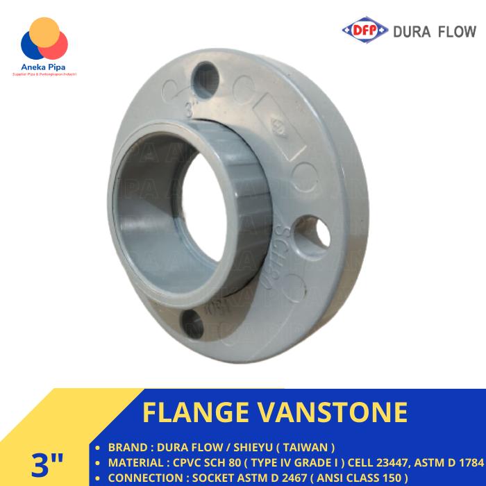 Jual Vanstone Flange CPVC Sch 80 Size 3 Inch Socket ANSI 150 DURA FLOW ...