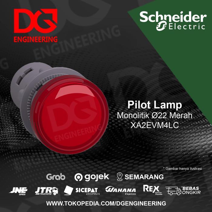 Jual Schneider Monolitik Pilot Lamp 22mm LED 220VAC Merah XA2EVM4LC ...