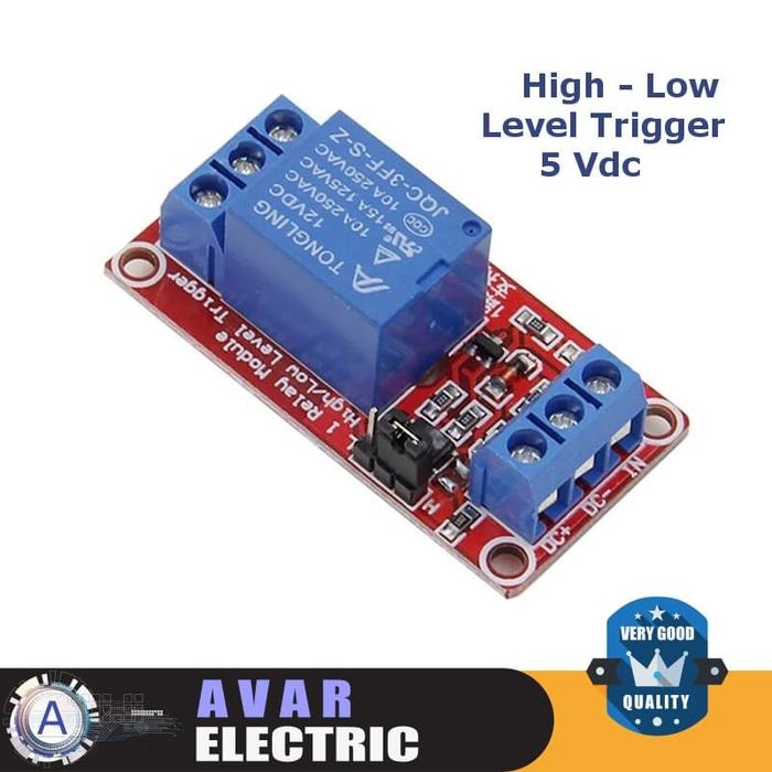 Jual Relay Module 1 Ch Channel 5V DC hi-lo high-Low Level Trigger ...