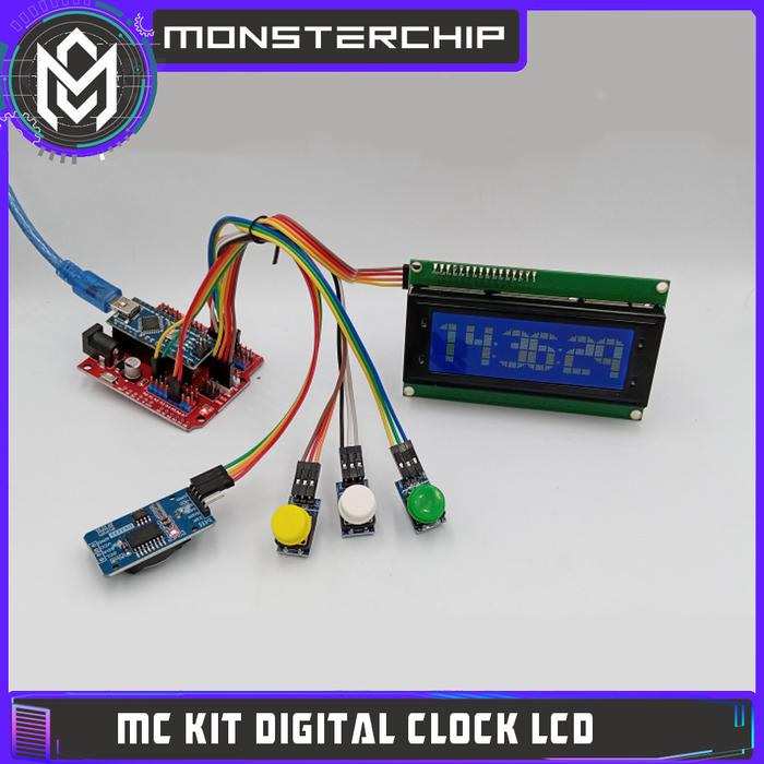 Jual MC KIT DIGITAL CLOCK RTC DS3231 & LCD I2C DIY JAM DIGITAL ARDUINO ...