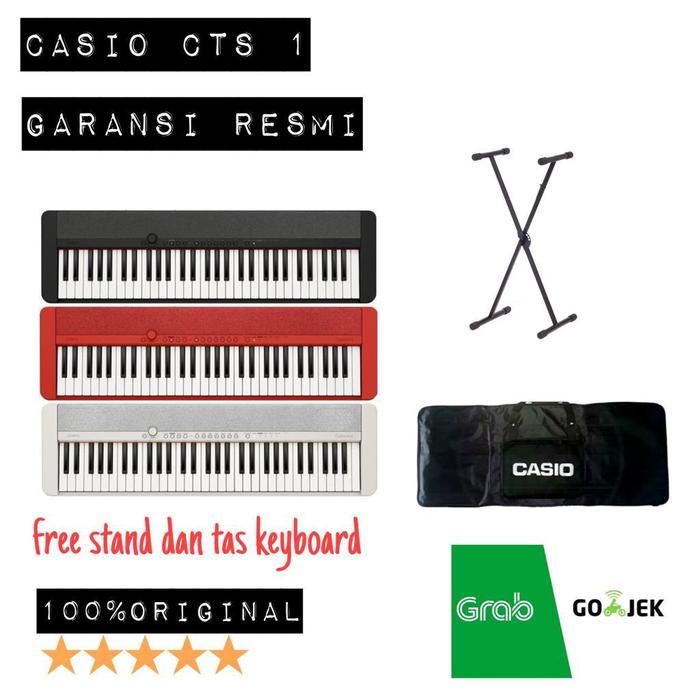 Jual Keyboard CASIO CTS1 / CT-S1 / CTS 1 Garansi Resmi 1 Tahun - Putih ...