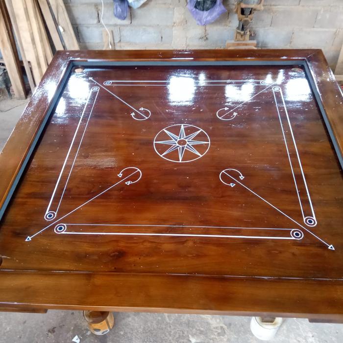 Jual meja karambol bahan kayu jati ukuran dalam 120×120×25/70 - Kab ...